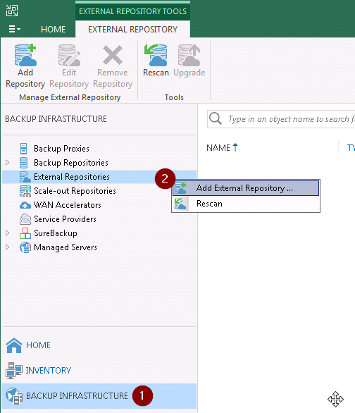 Veeam/N2WS – Using External Repositories – VirtualBonzo
